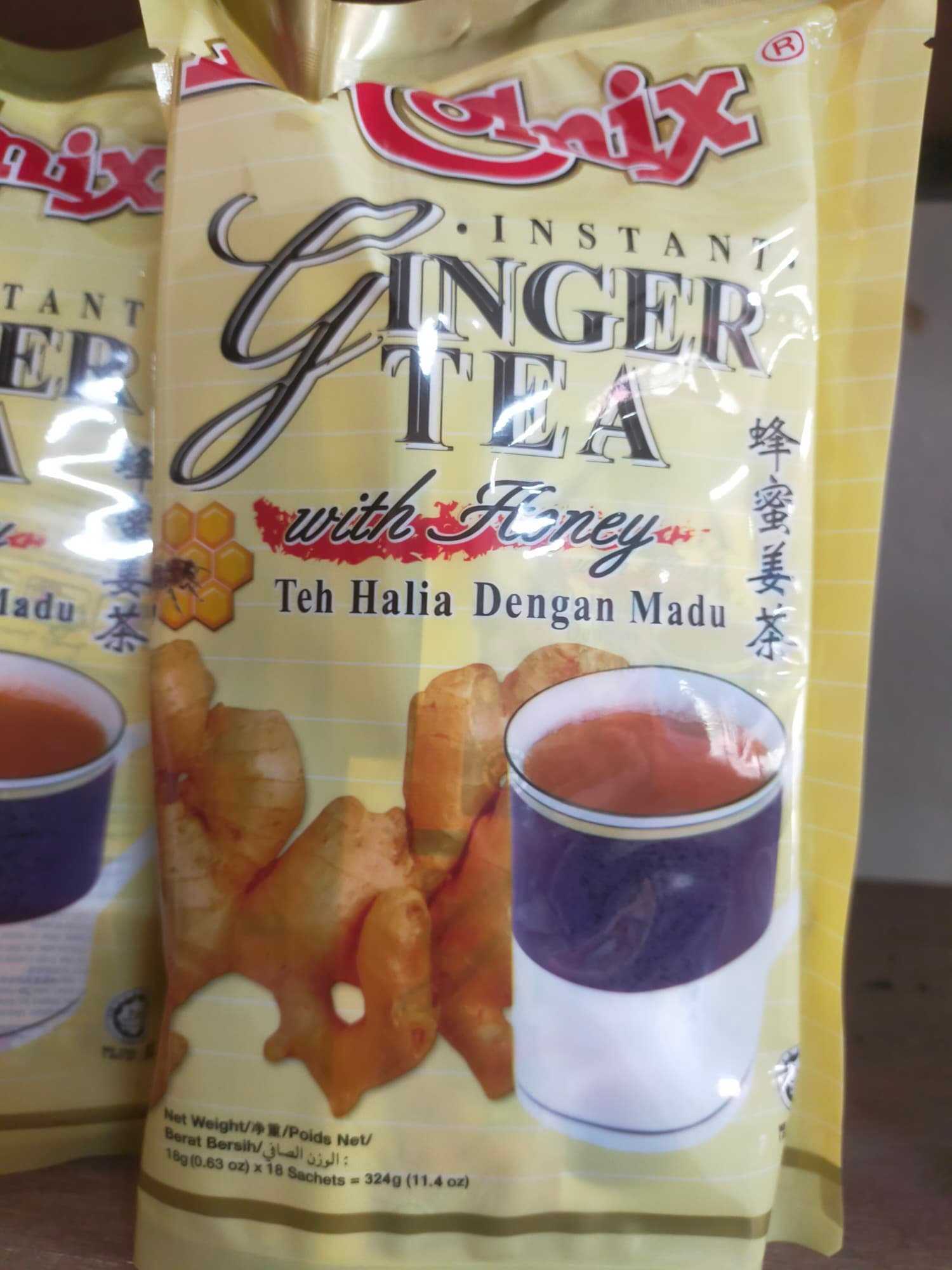 ชาชิงผสมน้ำผึ้งนำเข้าจากมาเลย์ตรา In-comix Ginger Tea Teh Halia Dengan ...