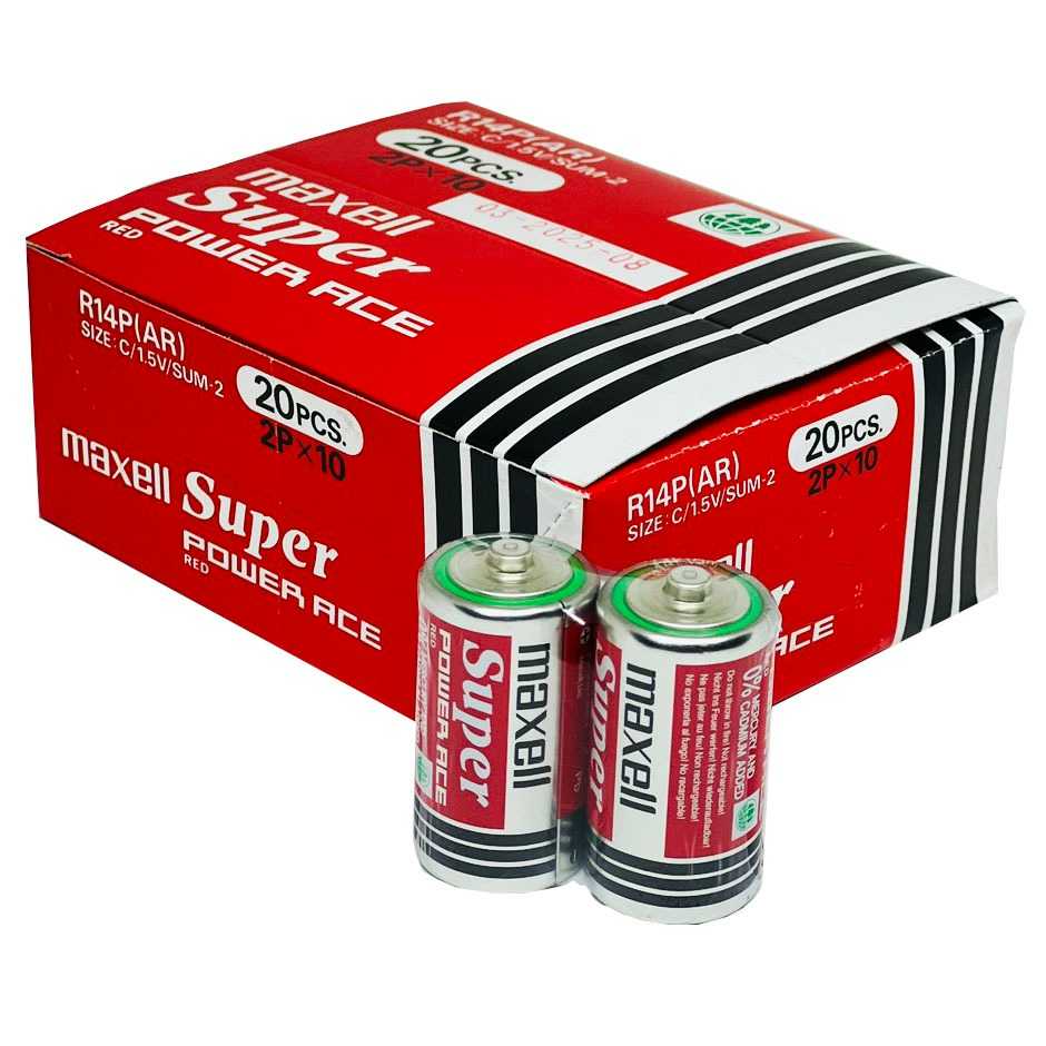 ถ่าน Maxell super power ace ขนาด C 1.5V ของแท้ | LINE SHOPPING