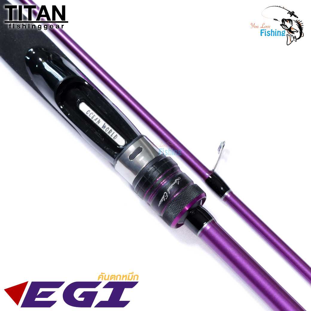 ใหม่!! คันสปินตกหมึก-ไททั่นอีจิ TITAN EGI ยาว 8.6 ฟุต 2 ท่อน ขนาดเหยื่อ ...