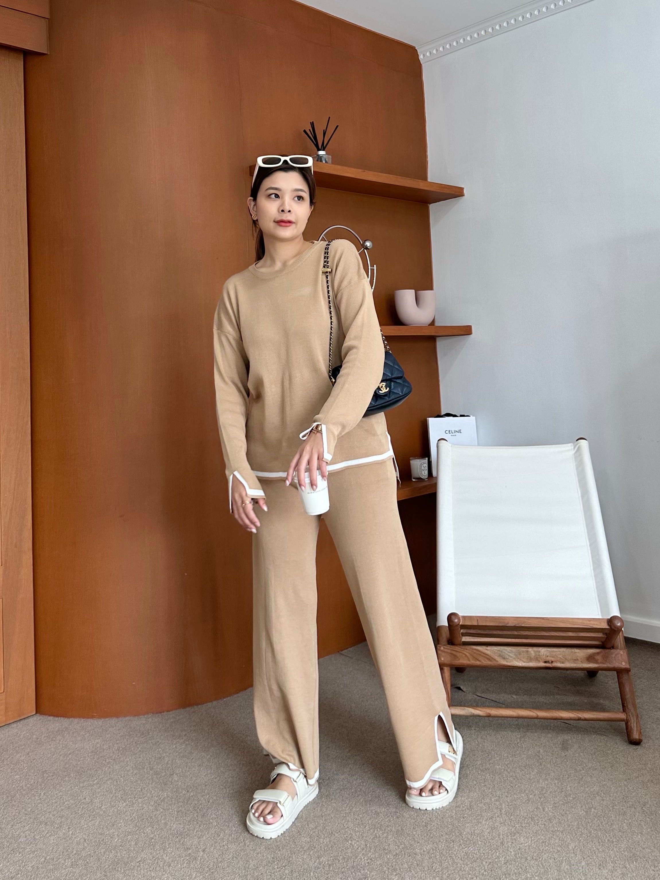 MONO KNIT SET | LINE SHOPPING