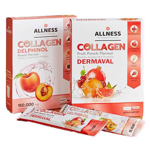 Allness Collagen Fruit Punch Flavour คอลลาเจน ฟรุตพันช์ / Delphinol ...