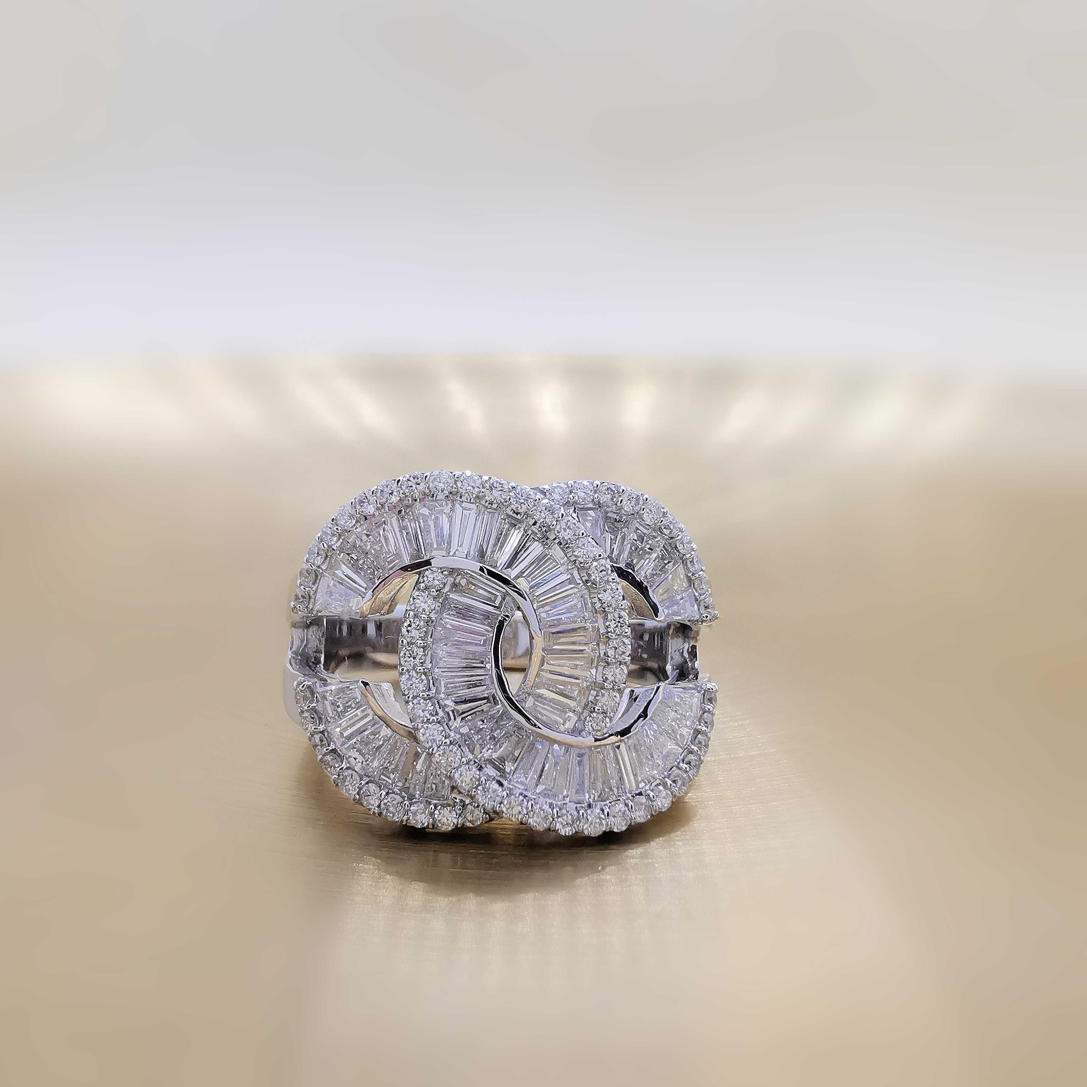Double C Diamonds Ring V.02 (RN0273) | LINE SHOPPING