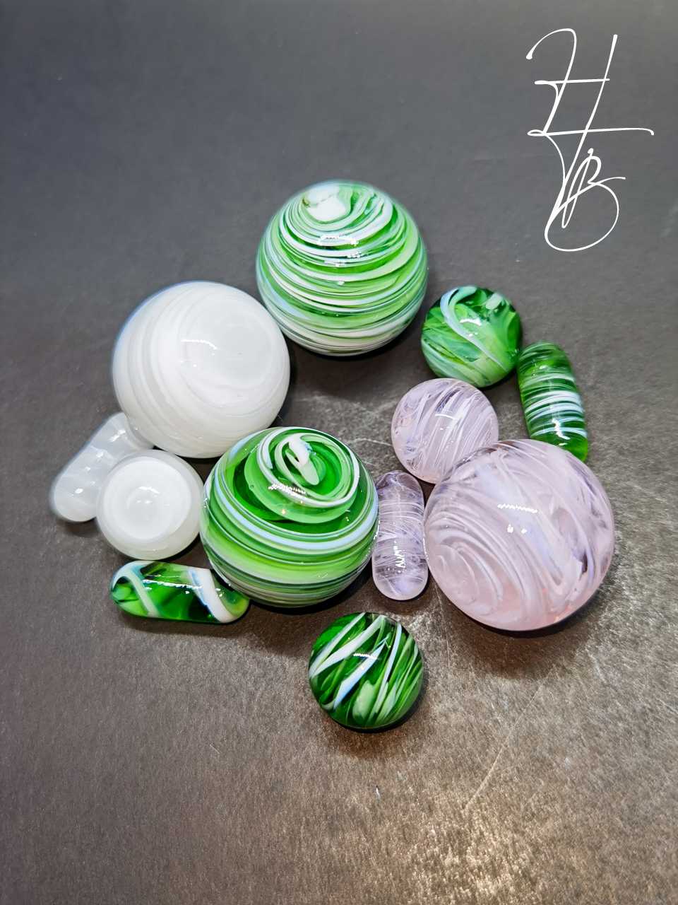 Set ลูกแก้วหมุน 3pc Glass Ball with Terp Pill for Quartz Banger, Dab ...