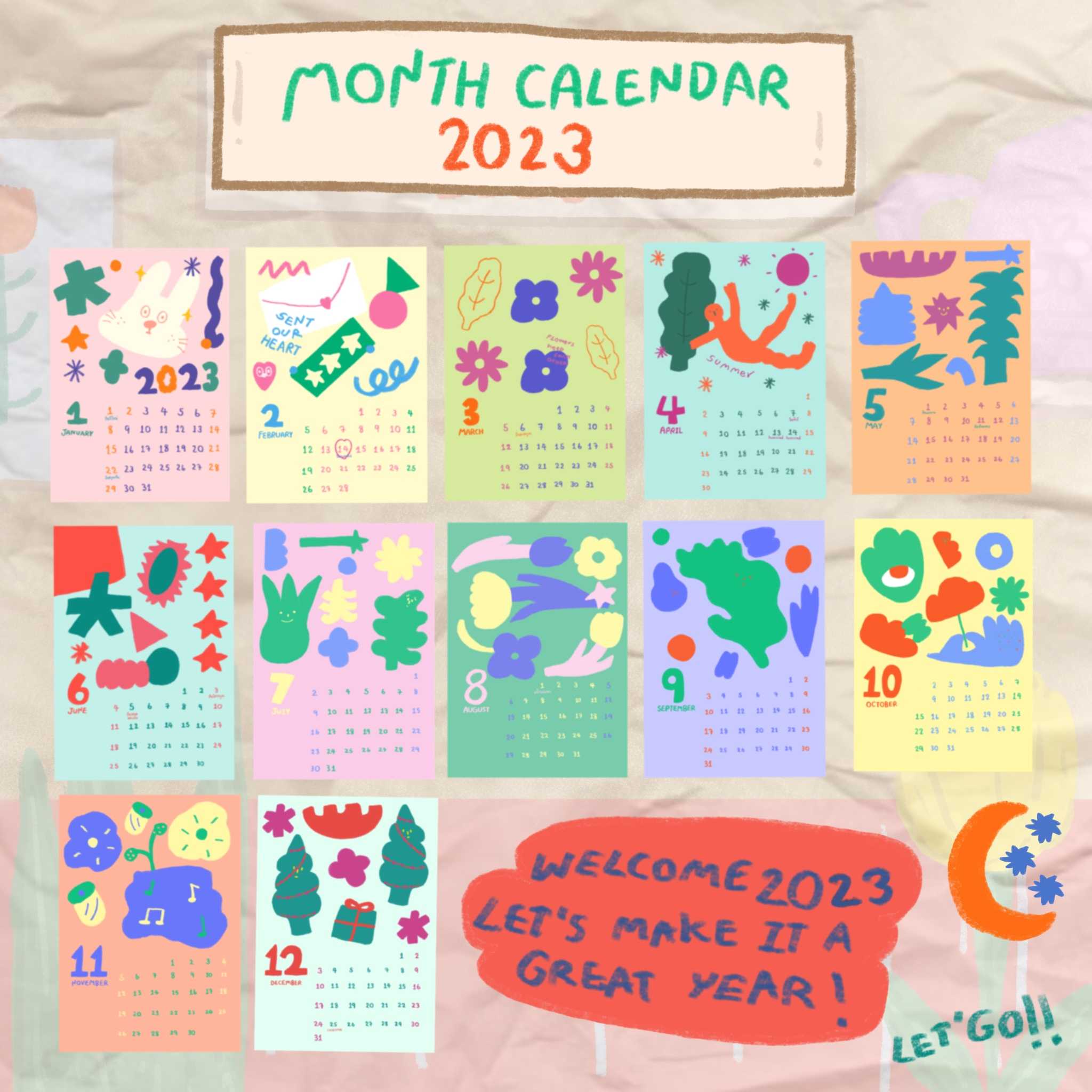 2023 Month Calendar | LINE SHOPPING