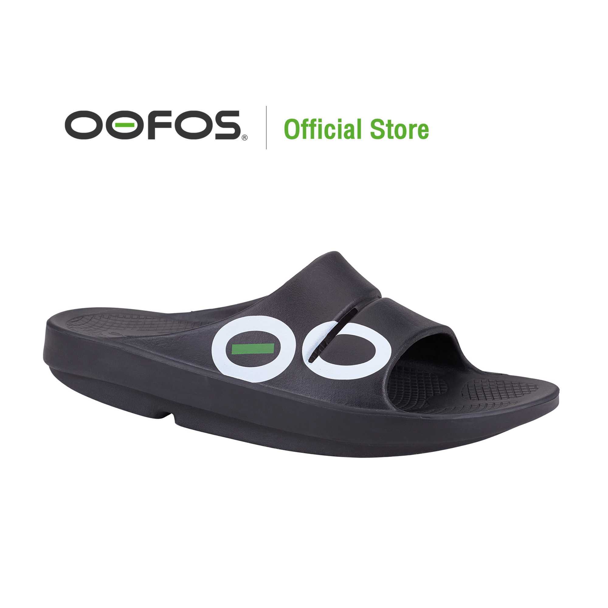 OOFOS OOahh Sport Black White OO - รองเท้าเพื่อสุขภาพ นุ่มสบายด้วยอูโฟม บอกลาปัญหาสุขภาพเท้า ...