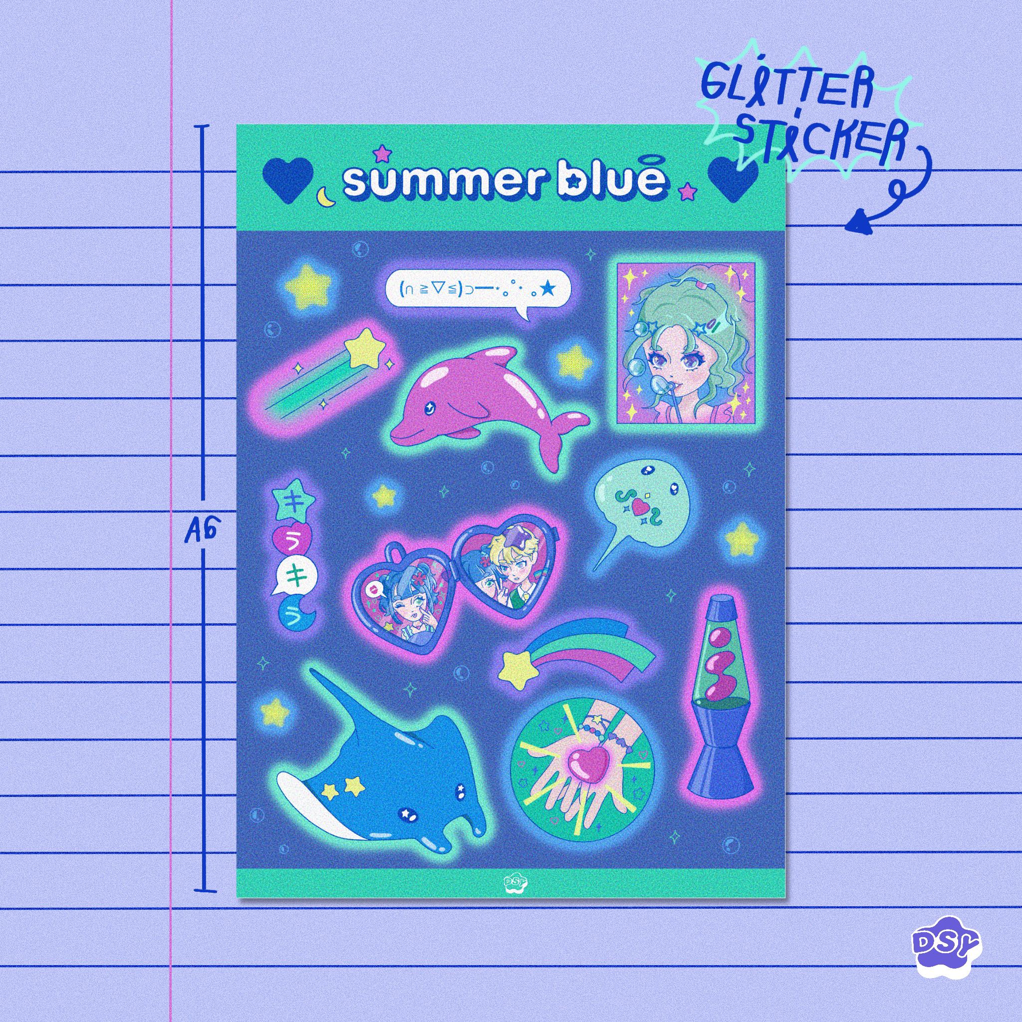 Summer blue (Sticker) | LINE SHOPPING