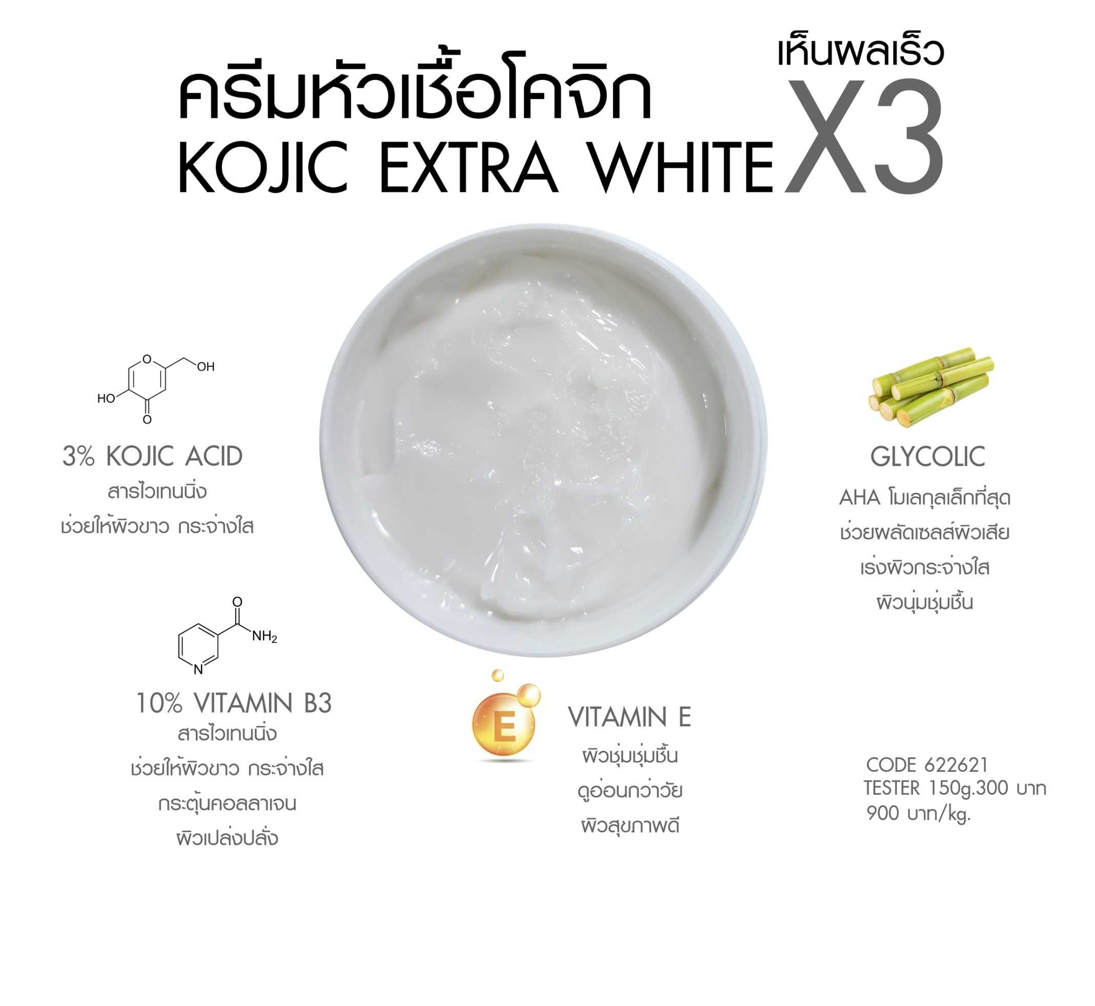 ครีมหัวเชื้อโคจิก – KOJIC ACID EXTRA WHITE CREAM | LINE SHOPPING