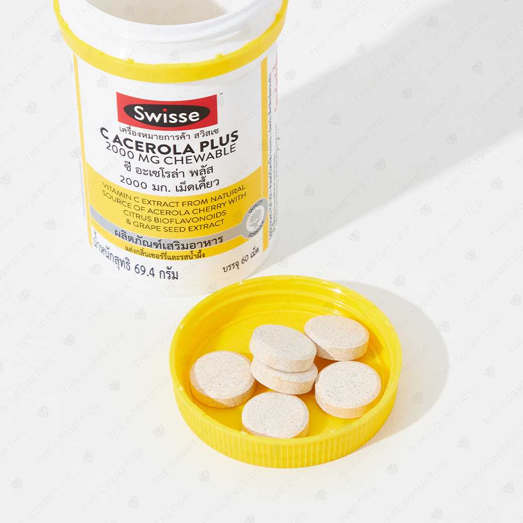[หมดอายุ Exp. 11/2024] Swisse C Acerola Plus 2000 mg Chewable 60 ...
