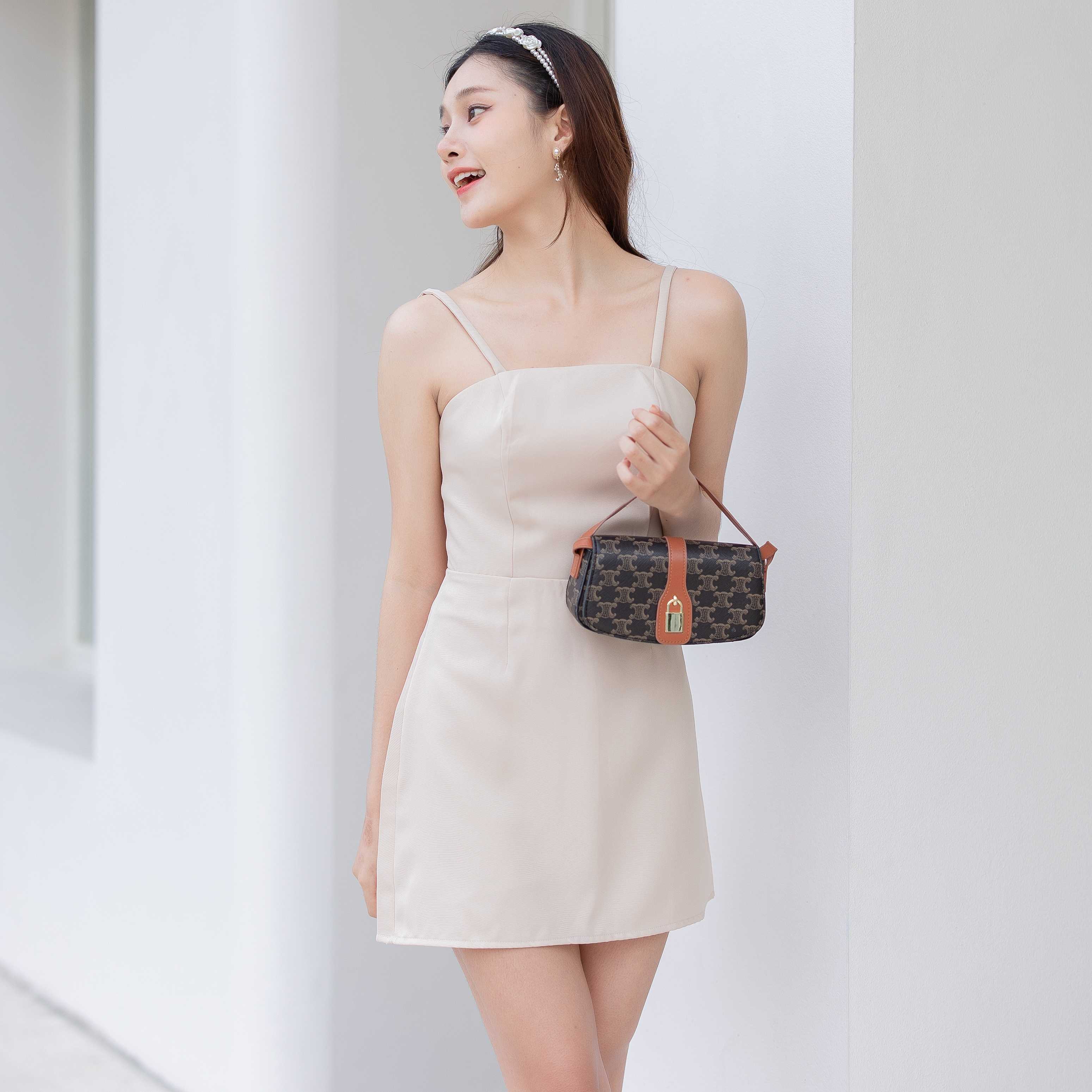 Bella Mini Dress - Cream | LINE SHOPPING