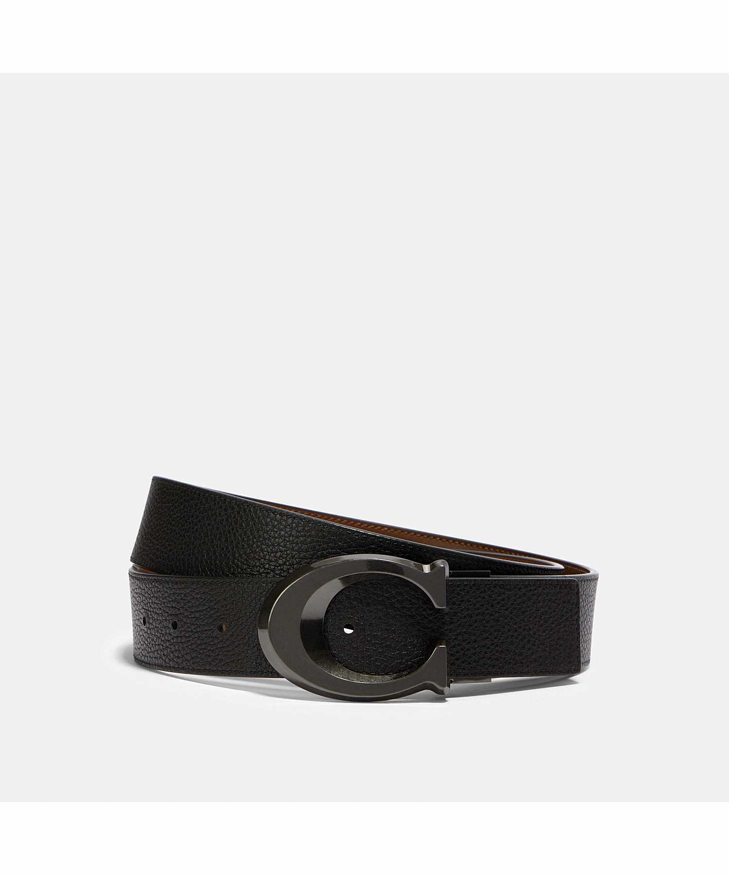 COACH SIGNATURE BUCKLE CUT-TO-SIZE REVERSIBLE BELT, 38MM 91305 QBLVW ...