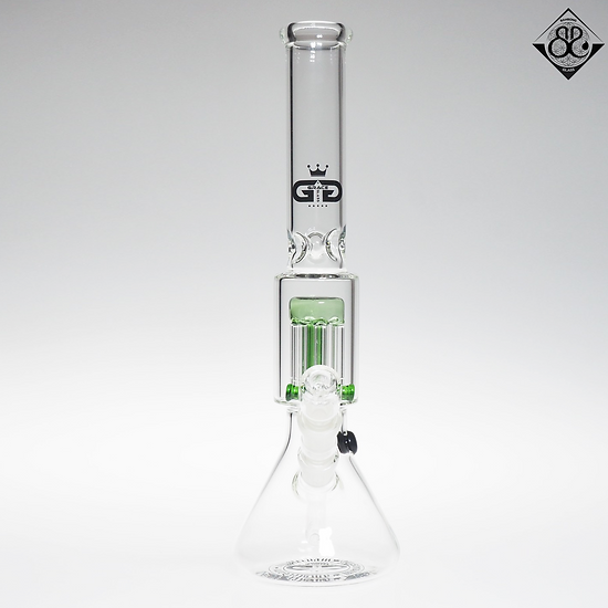 14Inches GRACE Double Perc Beaker 18mm slide | LINE SHOPPING
