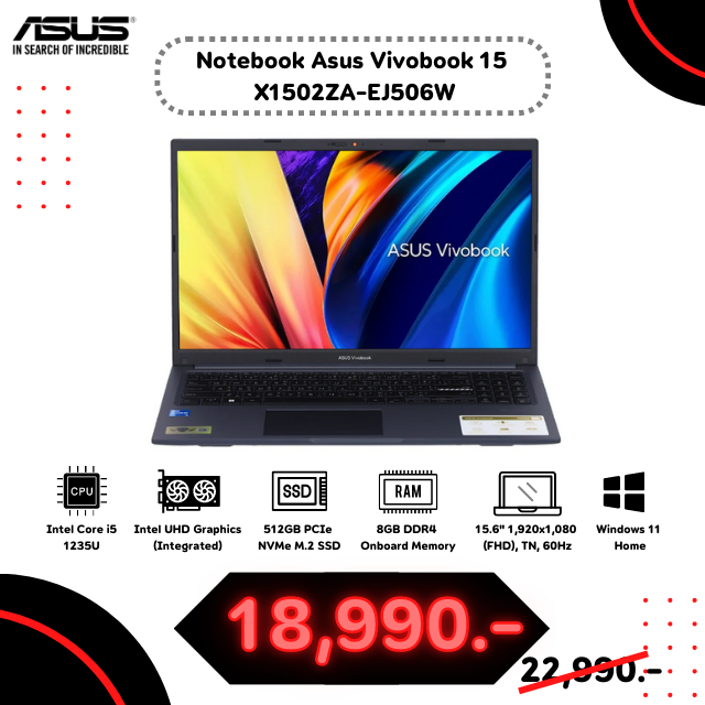 Notebook Asus Vivobook 15 X1502ZA-EJ506W | LINE SHOPPING