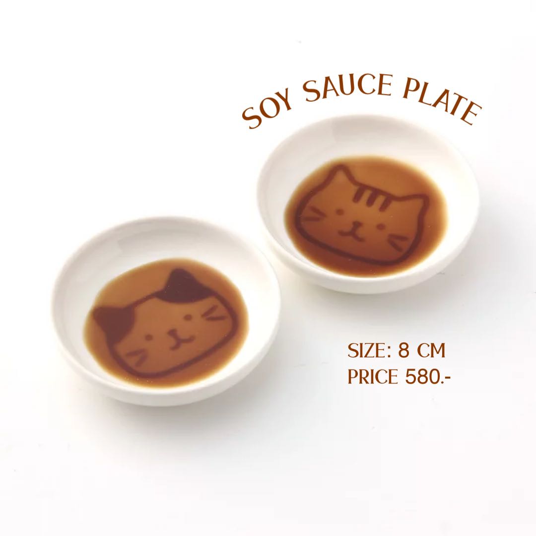 Soy sauce plate ถ้วยโชยุหน้าแมว | LINE SHOPPING