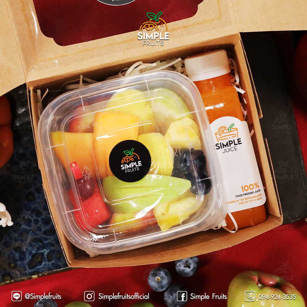Snack Box เซ็ตผลไม้พร้อมทาน+น้ำผลไม้สด100% | LINE SHOPPING