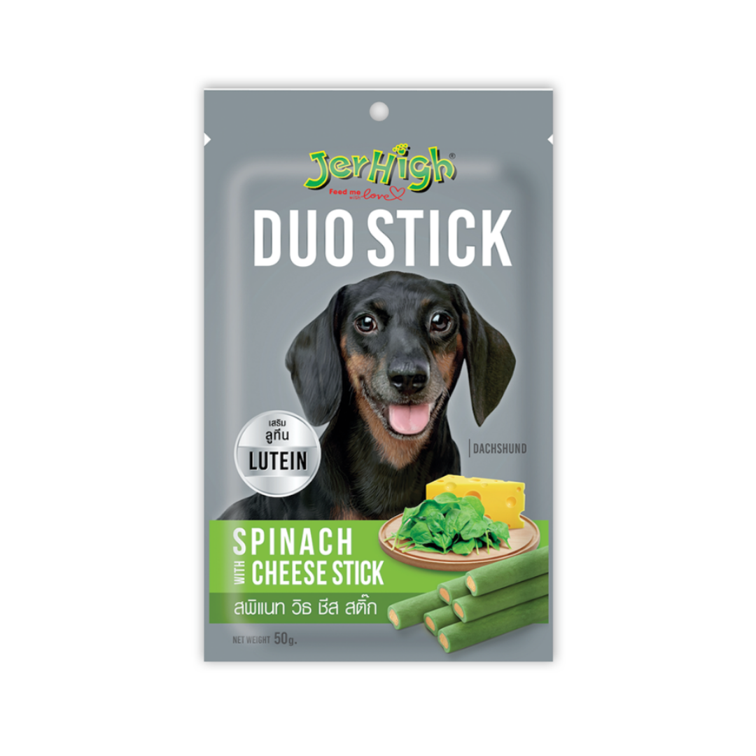 JerHigh Duo Stick เจอร์ไฮ ดูโอ สติ๊ก ขนมแบบแท่งสอดไส้ ขนมสุนัข รสชีสและ ...
