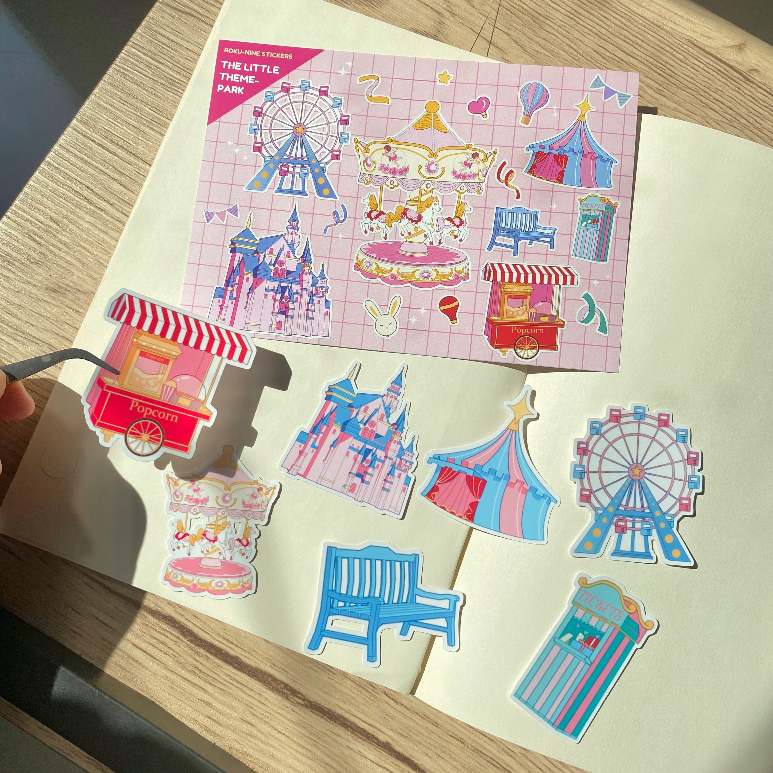 Sticker Dicut 5x5 The little theme park แบบขายแยกชิ้น | LINE SHOPPING