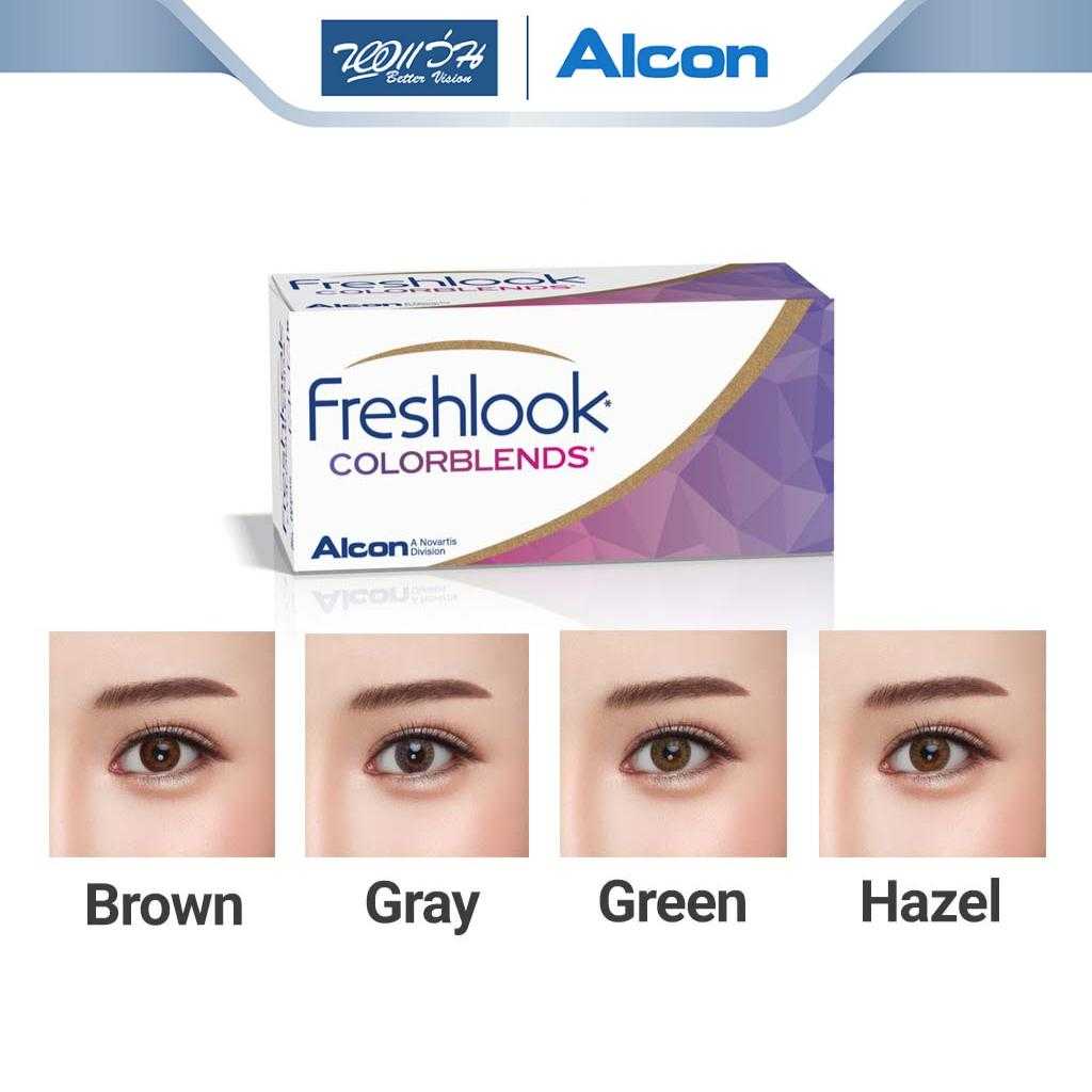 Alcon คอนแทคเลนส์สี รายเดือน รุ่น Freshlook Color Blends สี Pure Hazel ...