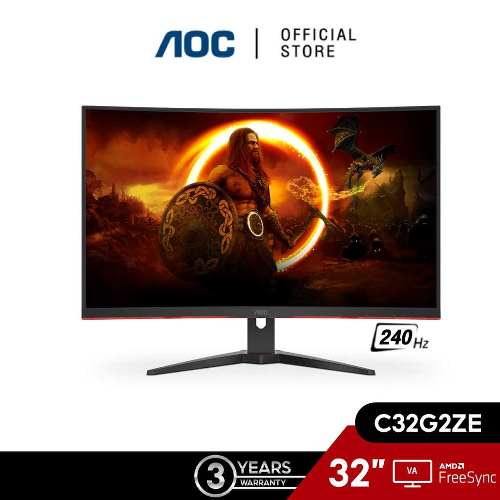 AOC C32G2ZE (มอนิเตอร์จอโค้ง) 32 VA 1920x1080 @ 240Hz : Curved Gaming ...