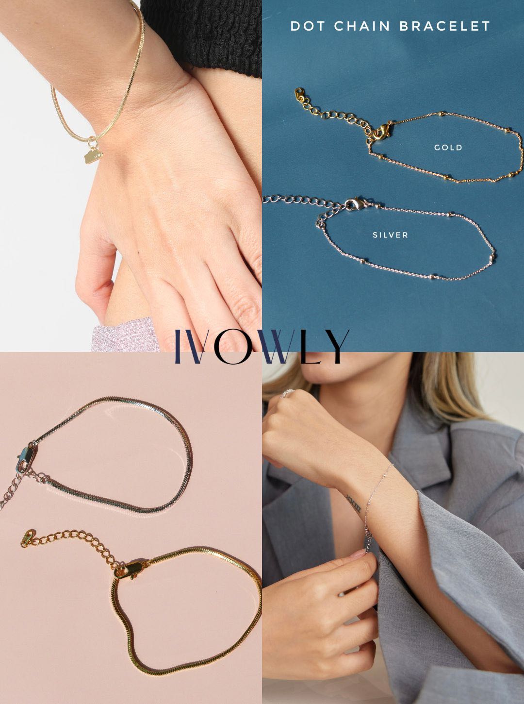 Dot chain bracelet | LINE SHOPPING