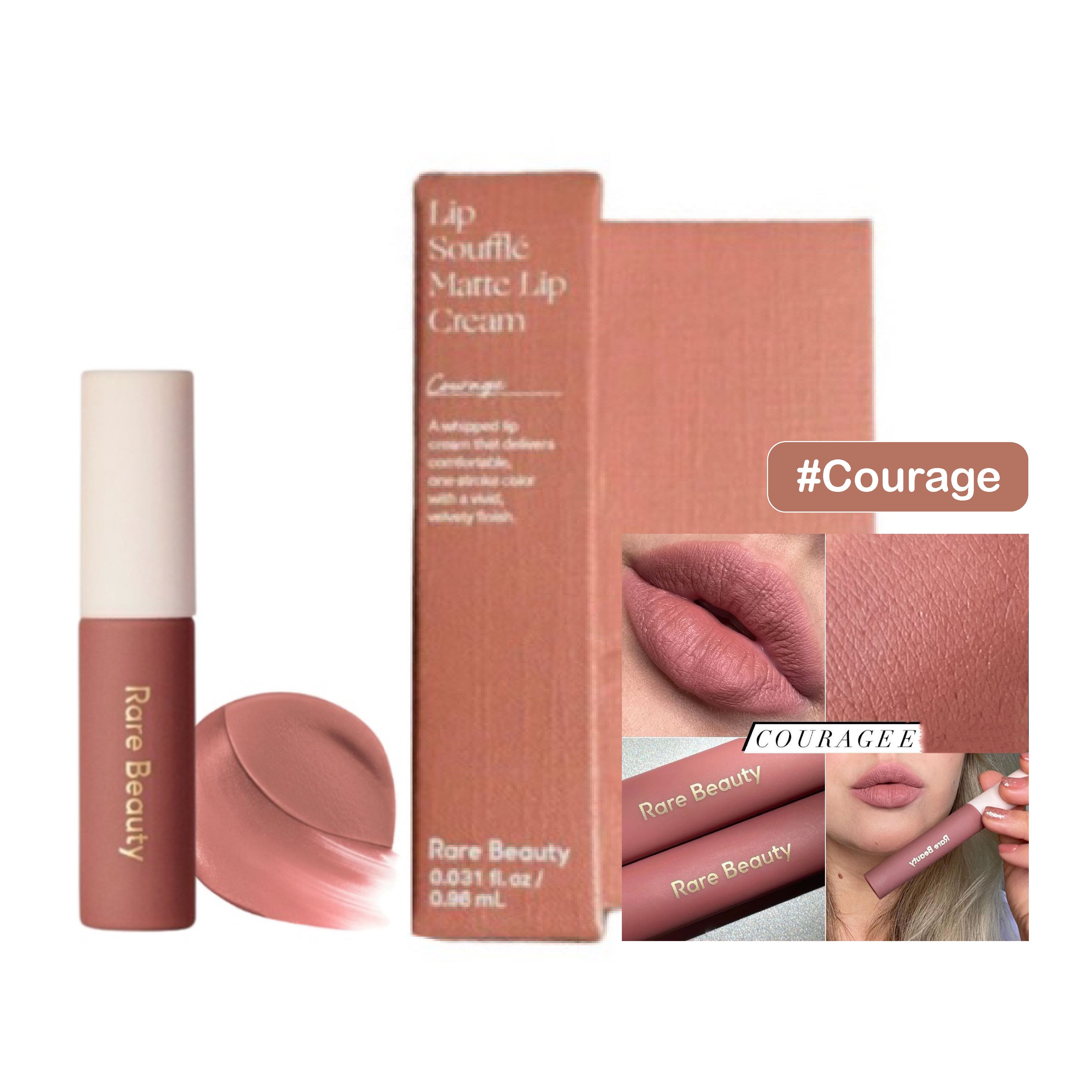 Rare Beauty Souffle Matte Lip Cream Mini #Courage 0.96ml. | LINE SHOPPING