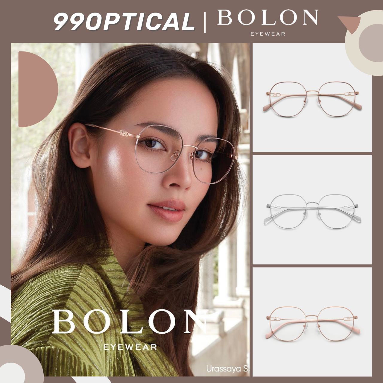 กรอบแว่นตา Bolon Eyewear รุ่น Cairns BH7006 แว่นสายตา ตัดเลนส์สายตา | LINE SHOPPING