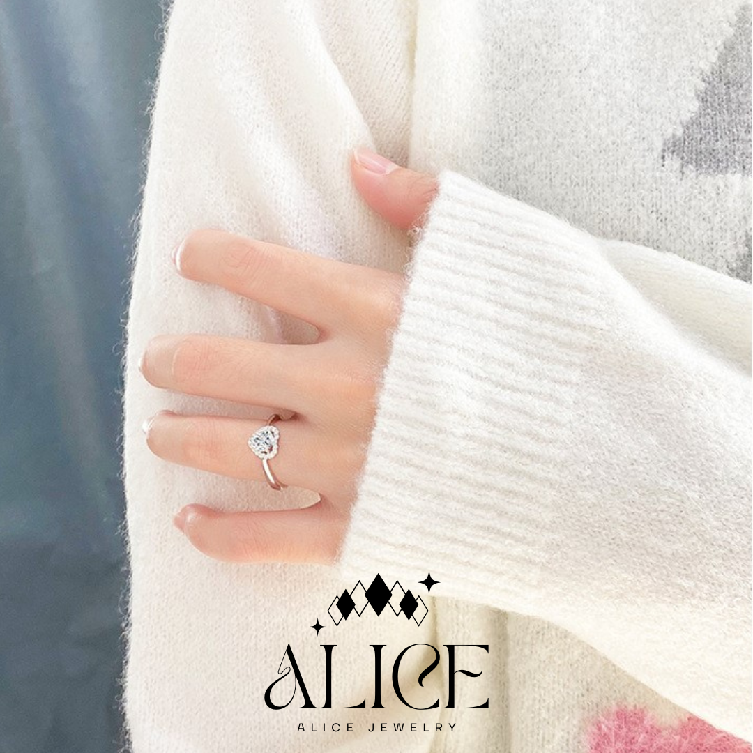 Alice Jewelry แหวนเงิน S925 รุ่น Heart to Love Ring (R13) | LINE SHOPPING