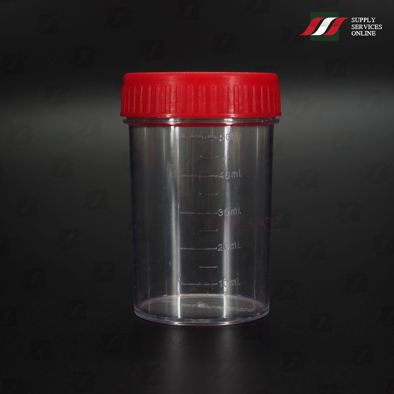 60mL ฝาแดง / กระปุกเก็บปัสสาวะ สิ่งส่งตรวจ Urine Container PS / 1000 ใบ | LINE SHOPPING