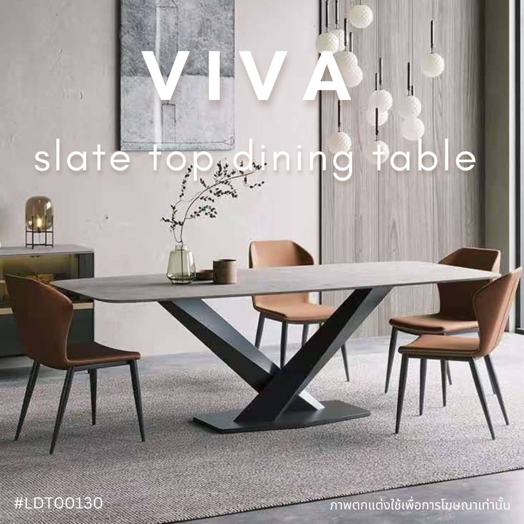 VIVA slate top dining table | LINE SHOPPING