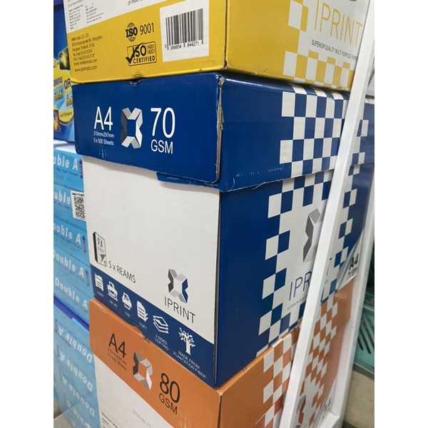 กระดาษถ่ายเอกสาร A4 IPRINT 70g สีฟ้า แพค 500 แผ่น มาตรฐาน ISO ไม่ติด ...