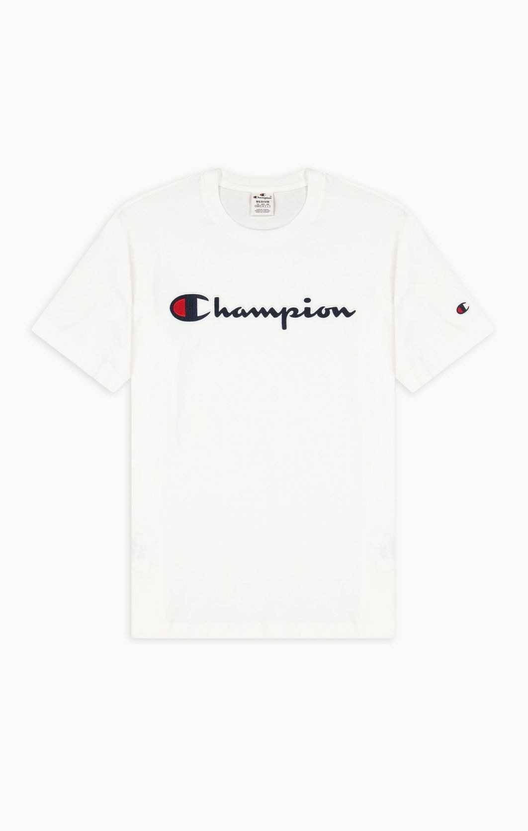 CHAMPION SCRIPT LOGO EMBROIDERY T-SHIRT | LINE SHOPPING