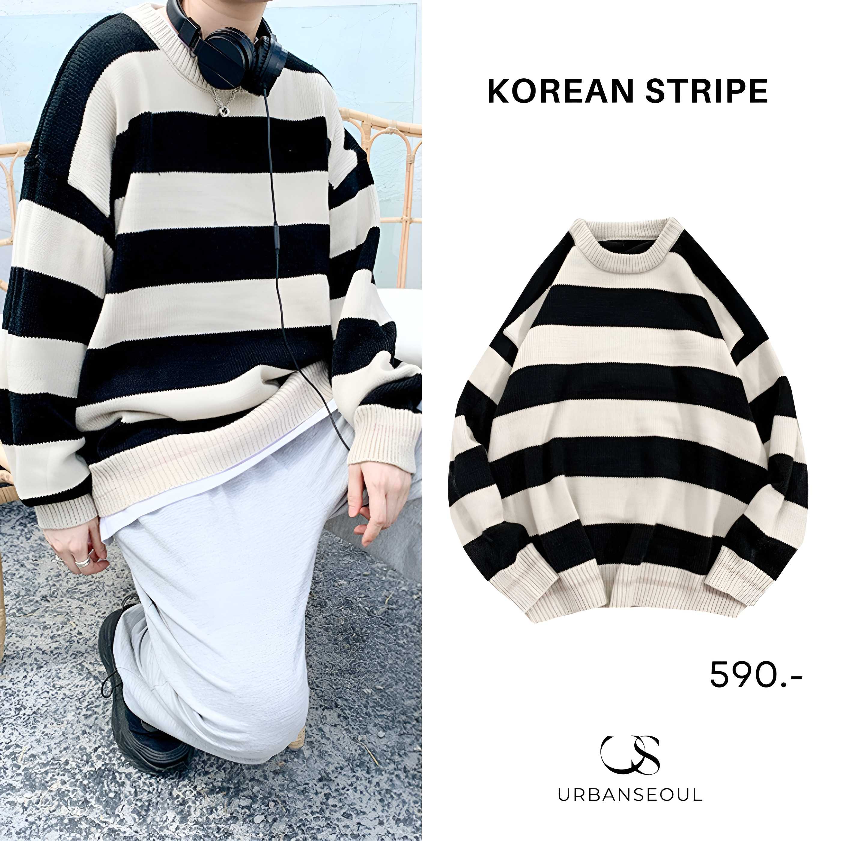 พร้อมส่ง 𝗞𝗢𝗥𝗘𝗔𝗡 𝗦𝗧𝗥𝗜𝗣𝗘 A017 | LINE SHOPPING