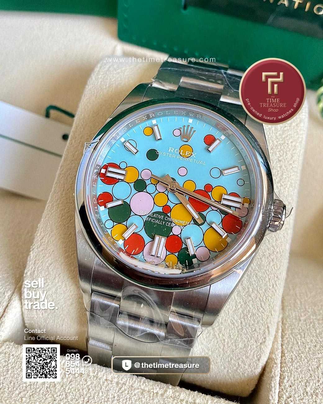 Rolex OP36 Ref.126000 Oyster Perpeptual Celebretion Bubbles Dial ของ ...