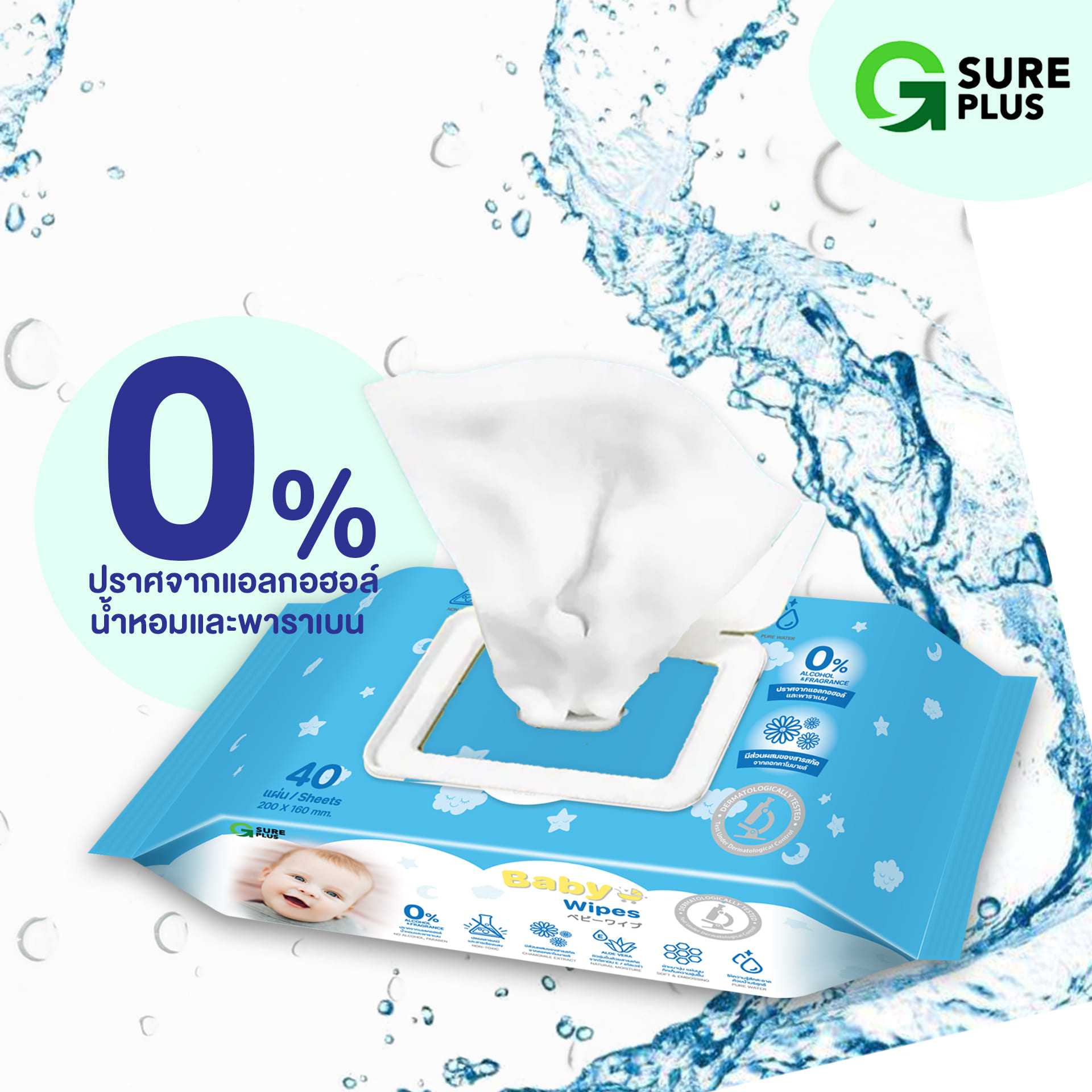 [KSG Official] G SURE PLUS Baby WIPES ผ้าเปียกเช็ดทำความสะอาด ผ่านทดสอบ ...