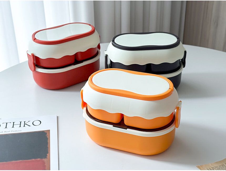 Cream 2-tier Lunch Box | LINE SHOPPING