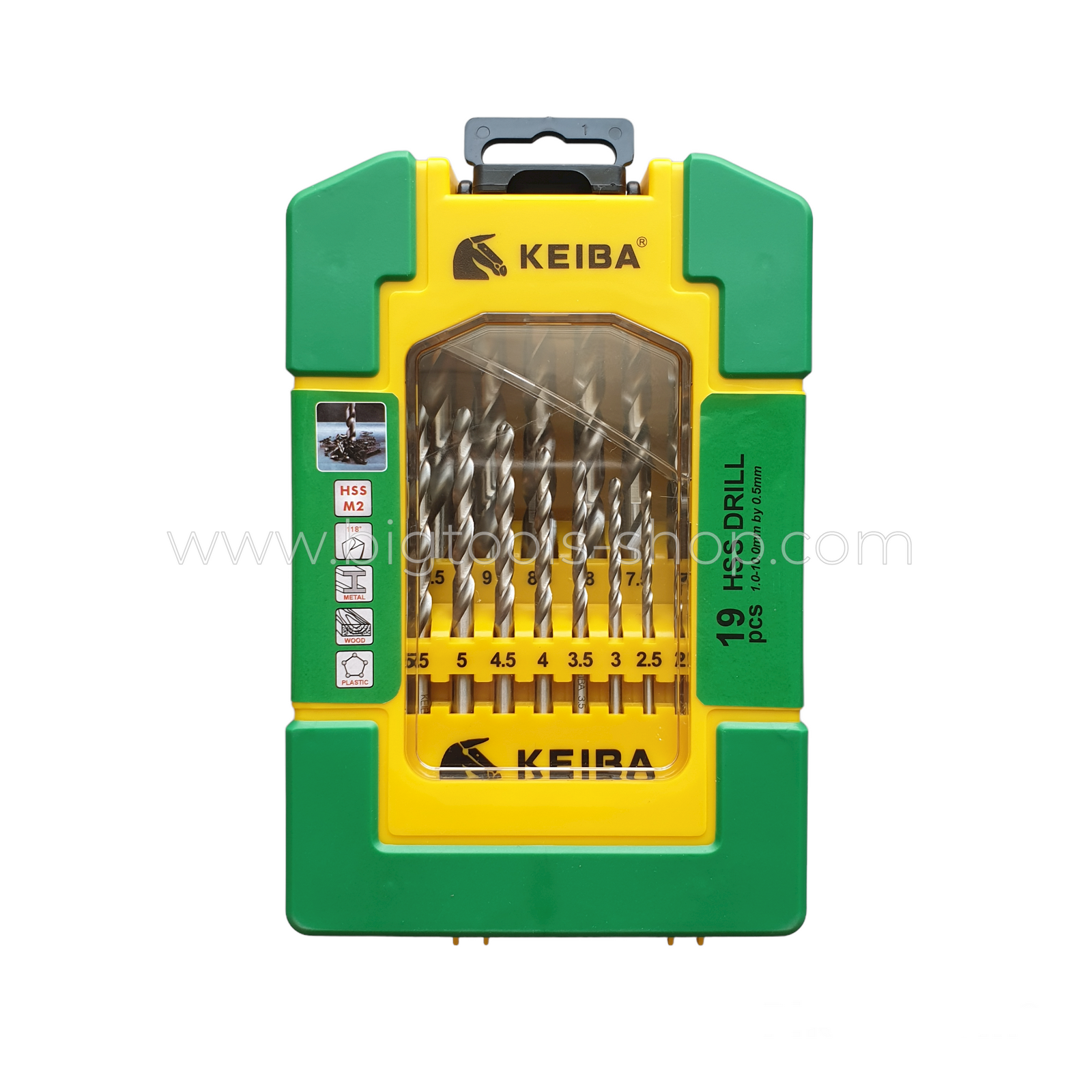 Keiba : ดอกสว่าน ไฮสปีด HSS เจาะเหล็ก/ไม้/พลาสติก ชุด 19 ตัว ขนาด 1-10 มม. (KE-2503005) | LINE ...