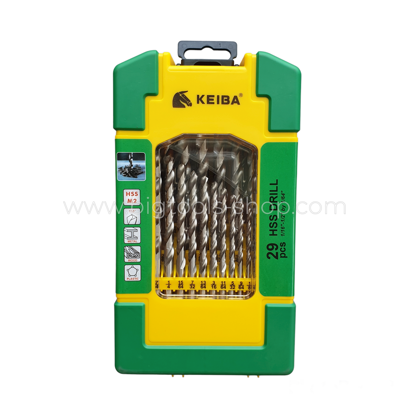 Keiba : ดอกสว่าน ไฮสปีด HSS เจาะเหล็ก/ไม้/พลาสติก ชุด 29 ตัว ขนาด 1/16 นิ้ว - 1/2 นิ้ว (KE ...