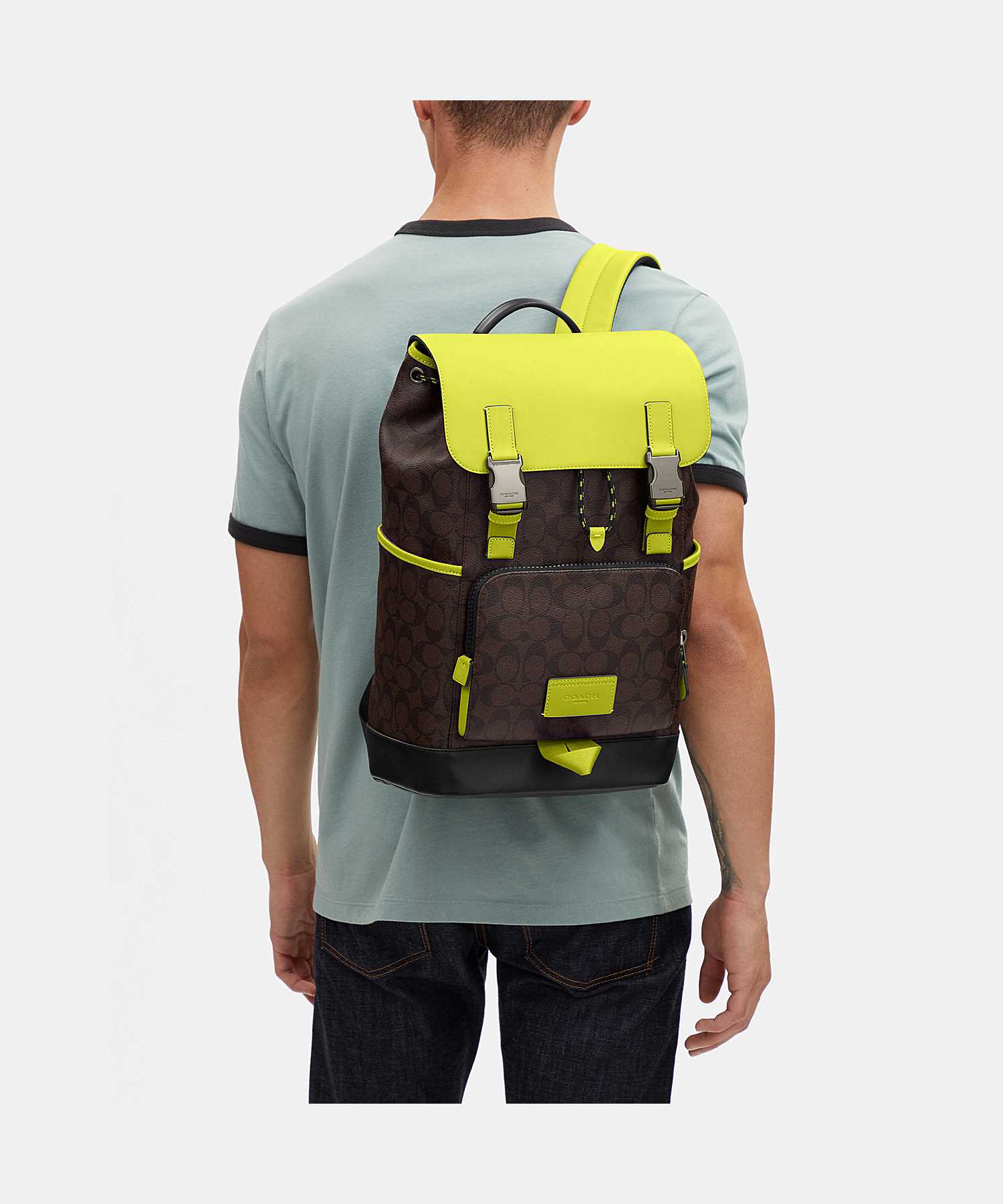 COACH TRACK BACKPACK IN COLORBLOCK SIGNATURE CANVAS CL417 QBW1U | LINE ...