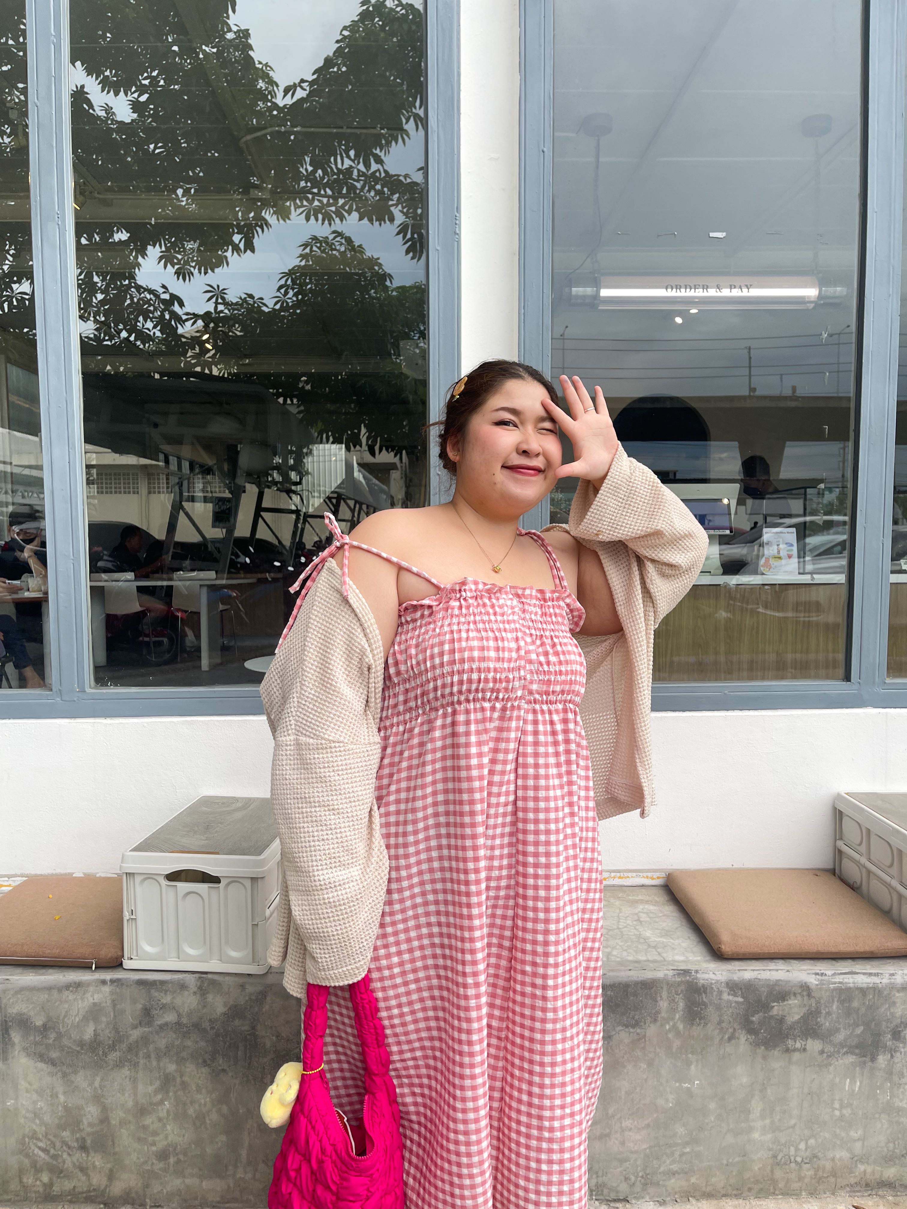 Waffle dress | LINE SHOPPING
