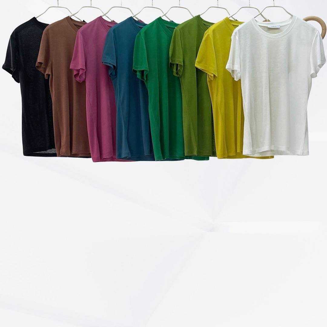 FINE PLAIN SEE THROUGH COTTON TEES | LINE SHOPPING