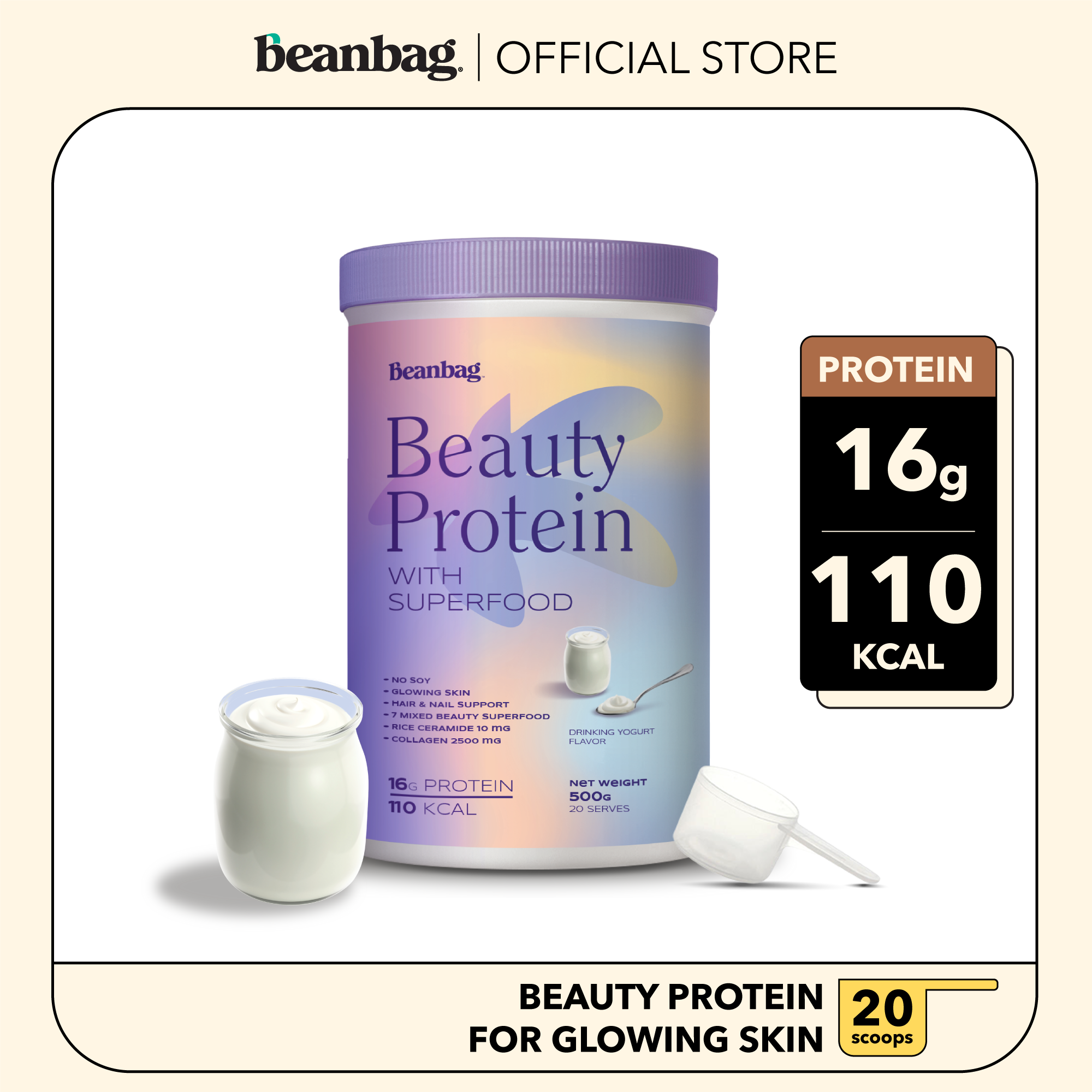Drinking Yogurt Beauty Protein with superfood 500g. | LINE SHOPPING