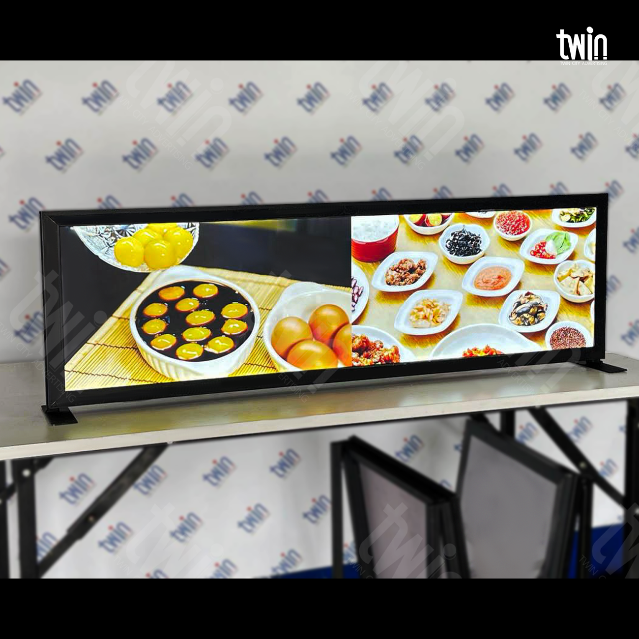 ป้ายไฟ Led Slim Light box ขนาด 100x30 cm เฟรมหน้าเรียบ 2.5 cm | LINE ...