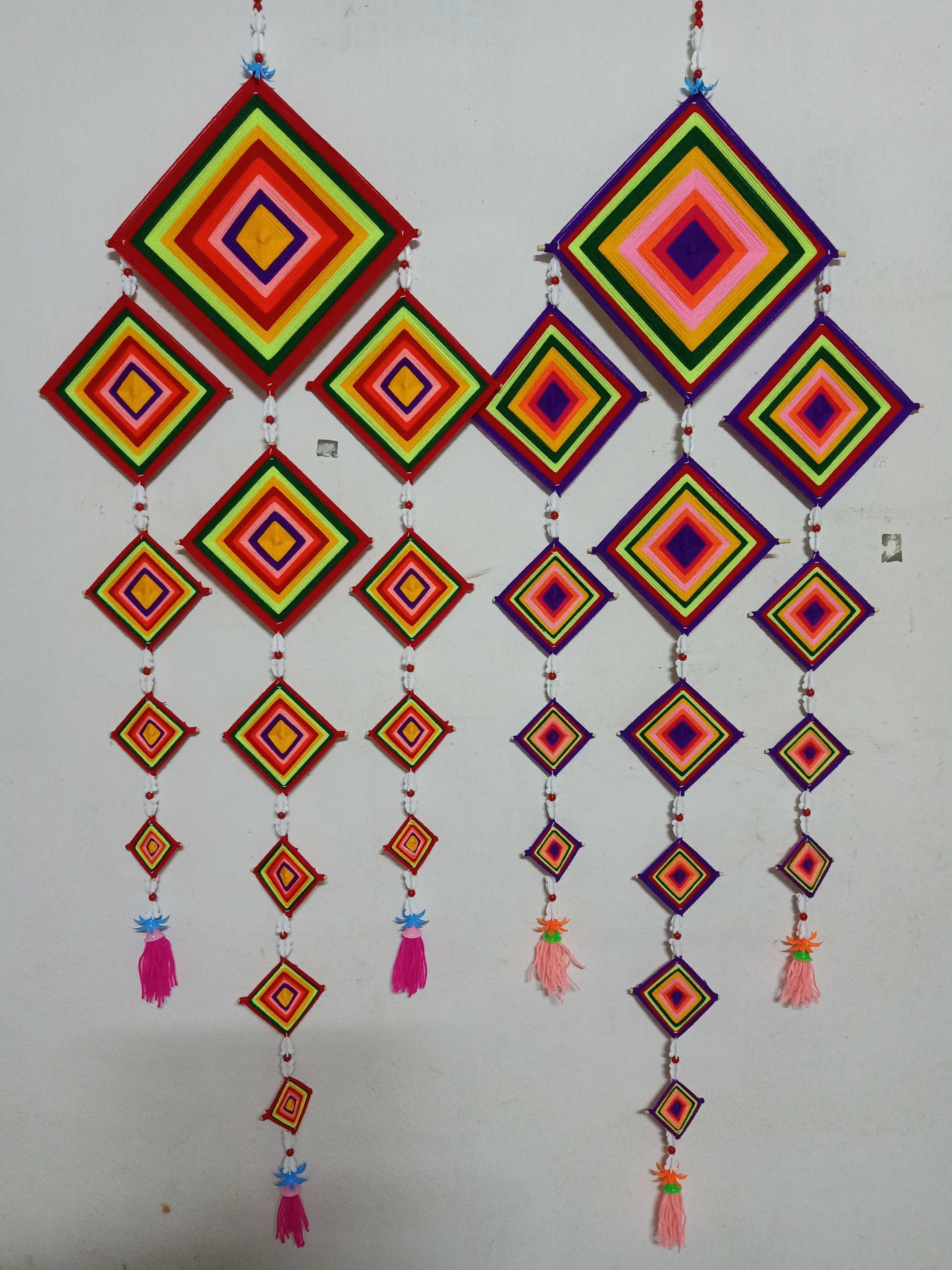 ตุงใยแมงมุม #ตุงรูปว่าว #ตุงไหมพรม คละสี | LINE SHOPPING