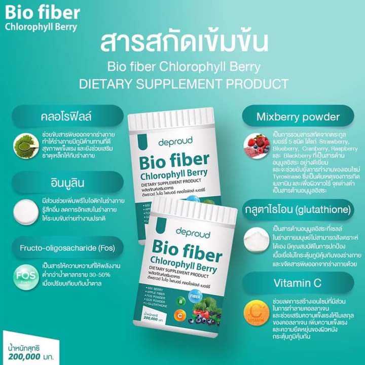 Deproud biofiber chlorophyll berry ดีพราวด์ ไบโอไฟเบอร์ คลอโรฟิลล์ ...