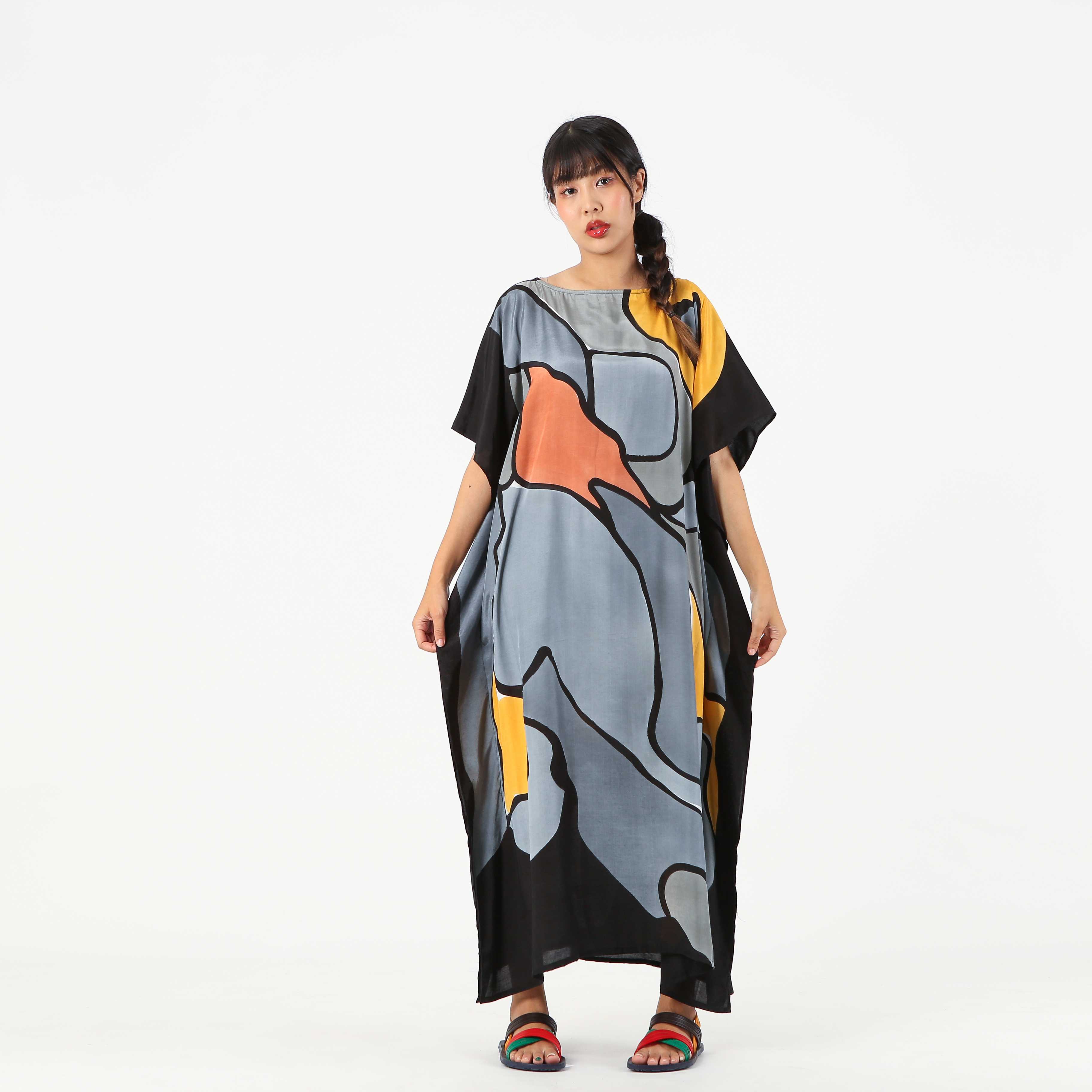 (Pre-order) Kaftan Cotton Silk Hand Paint คาฟทานคอตต้อนซิลล์แฮนด์เพ้นท์ ...