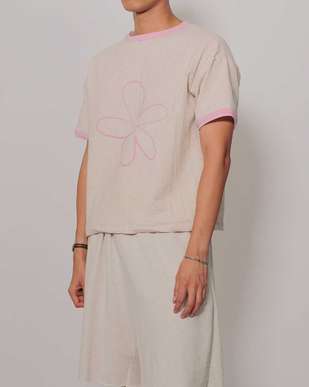 CLUB 33 Club Wonder Boxy Ringer T in Textured Light Taupe | LINE SHOPPING