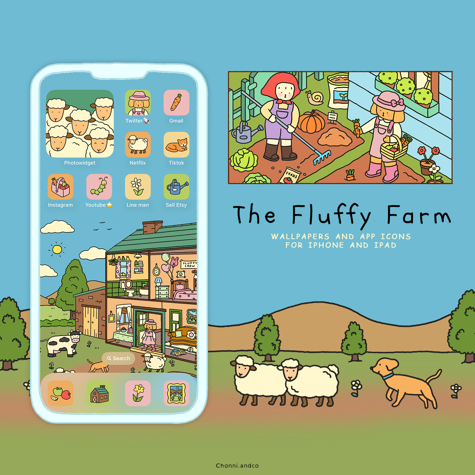 The Fluffy Farm: Iphone and Ipad wallpapers and Icons | LINE SHOPPING