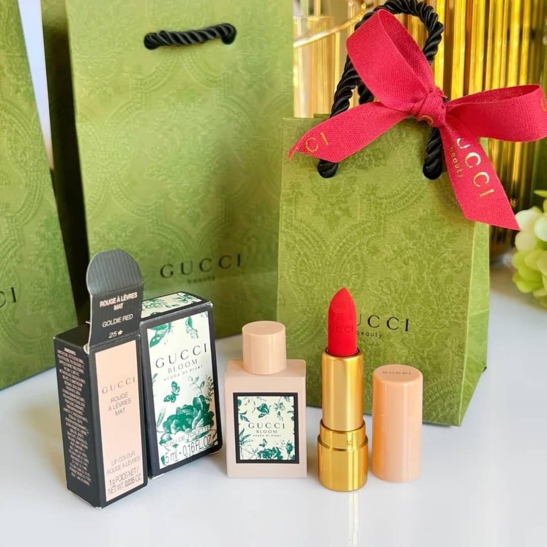 Set Gucci Perfume 5ml. & Lip Matte Set mini +ถุงโบว์ | LINE SHOPPING