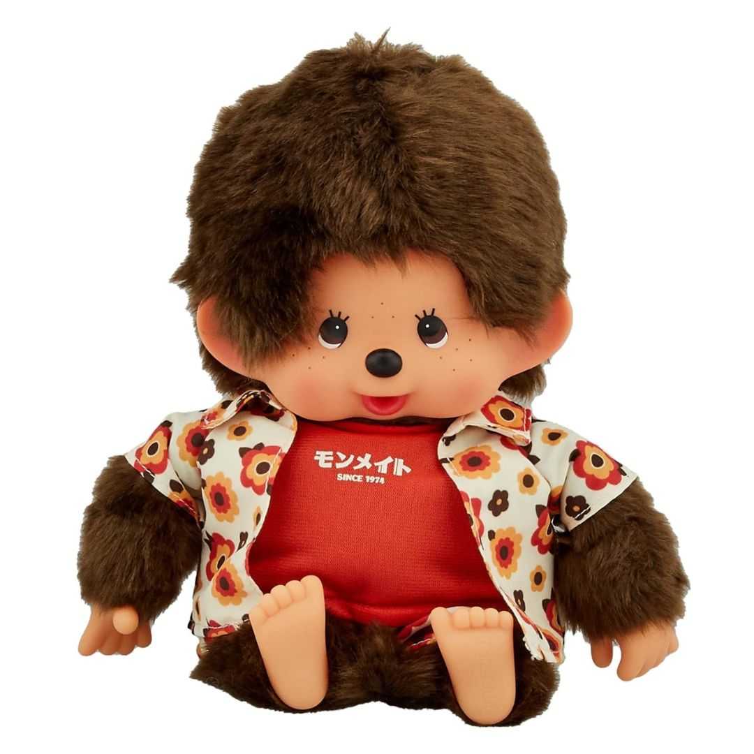 [พรีออเดอร์] ตุ๊กตา ม่อนชิชิคุง Size M ใส่เสื้อลายดอกไม้ Monchhichi ...