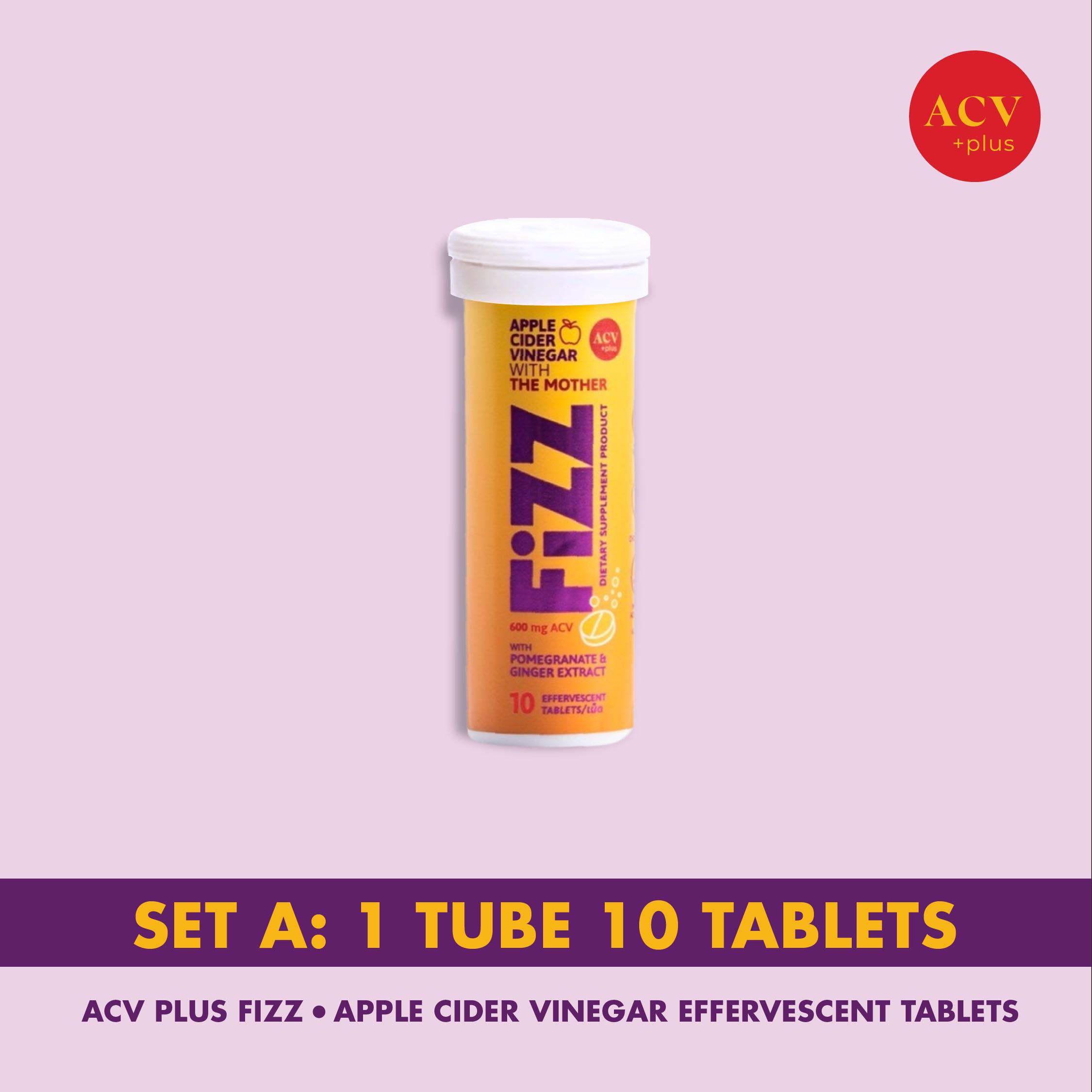 ACV Plus FIZZ [Set A] เม็ดฟู่วิตามินแอปเปิ้ลไซเดอร์วินีการ์ Apple Cider ...