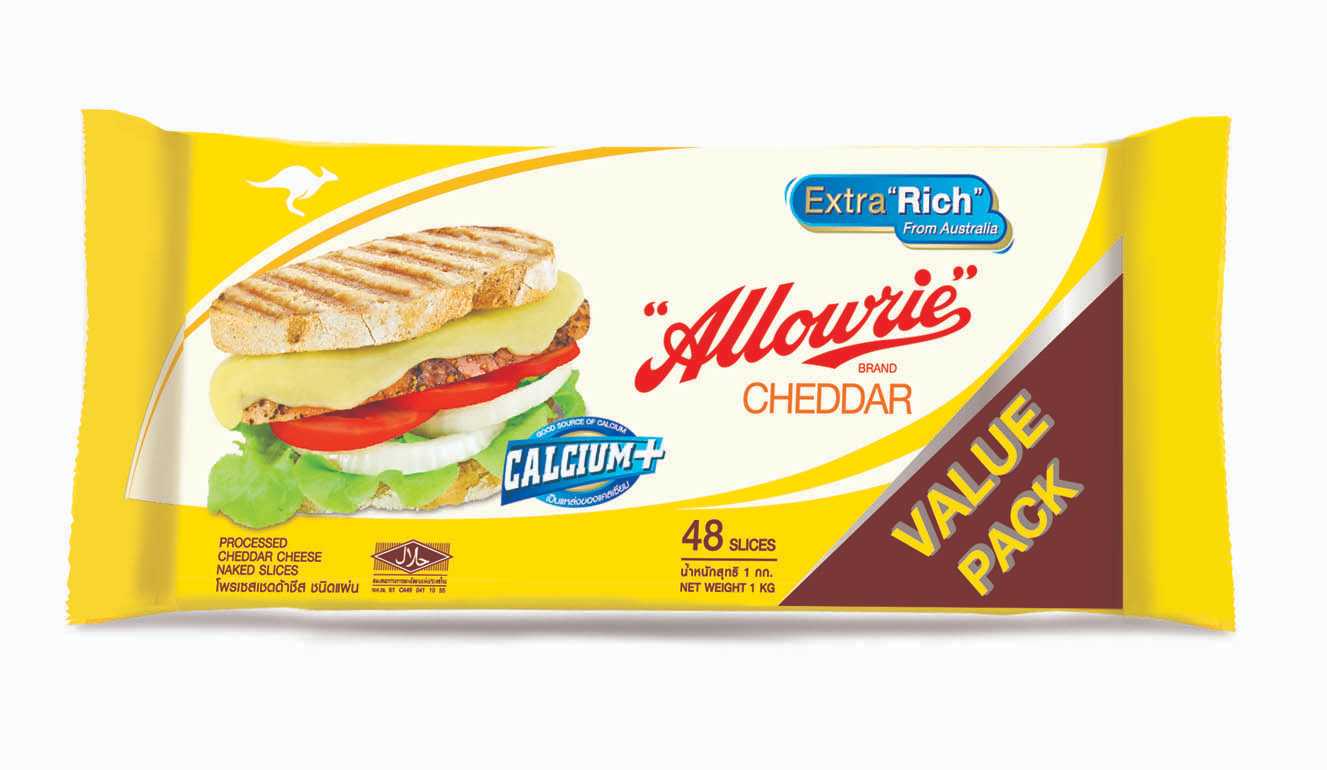 Allowrie อลาวรี่เชดด้าชีส48สไลซ์Naked 1กก | LINE SHOPPING